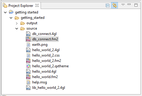 Project Explorer view