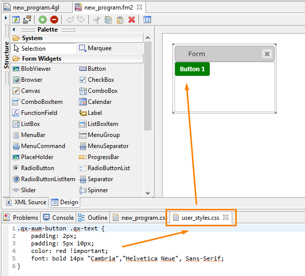 Master and Application style sheets