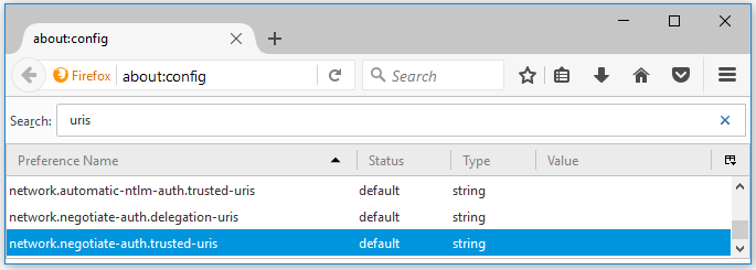 Configuring browsers for SSO authentication