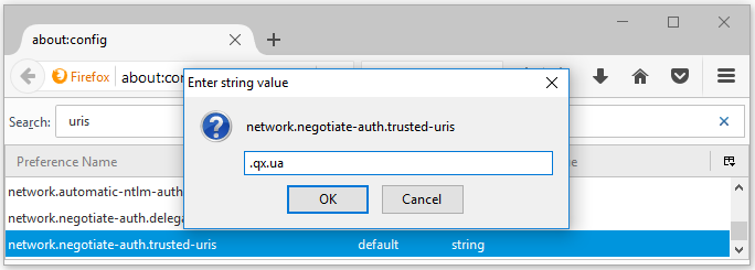 Configuring browsers for SSO authentication