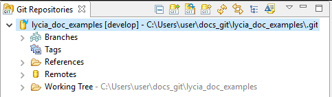 GIT Repositories view