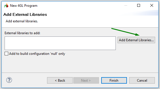 Creating new 4gl programs
