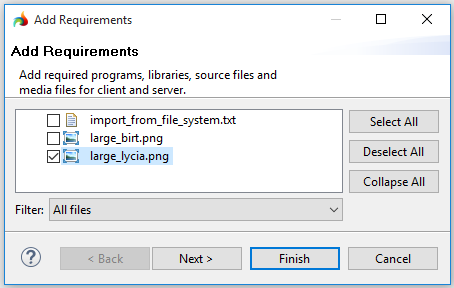 Import files from the file system