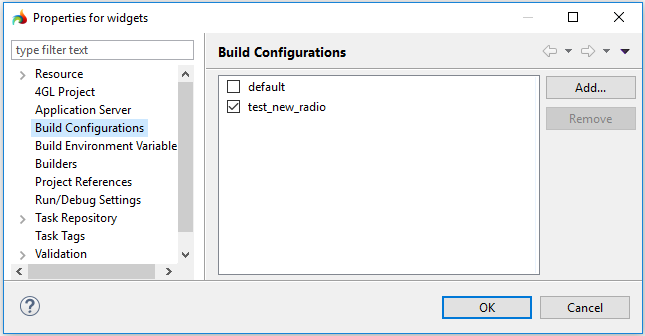 Build configurations