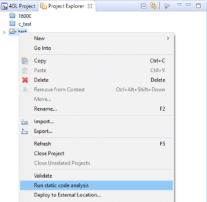 4GL Analyzer - static code analysis with LyciaStudio